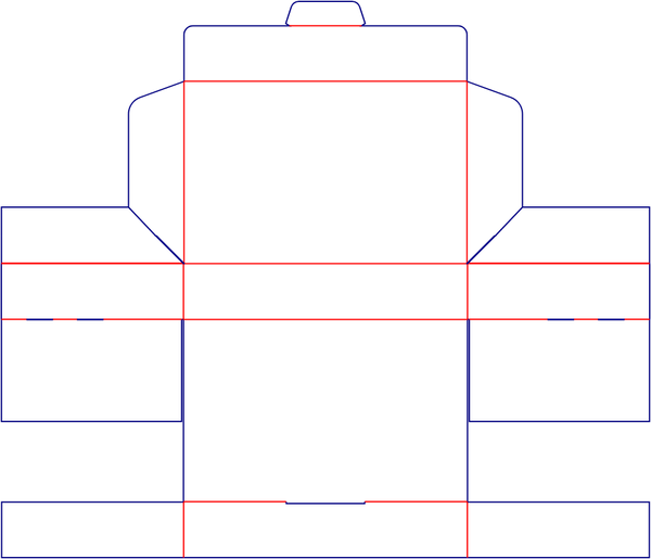 flip top boxes polygonal dieline 156030 - Magic Cat Sourcing